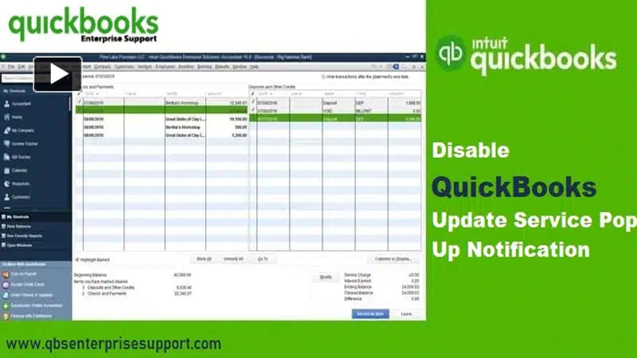 Methods to Turn off QuickBooks Update Service Pop Up presentation ...