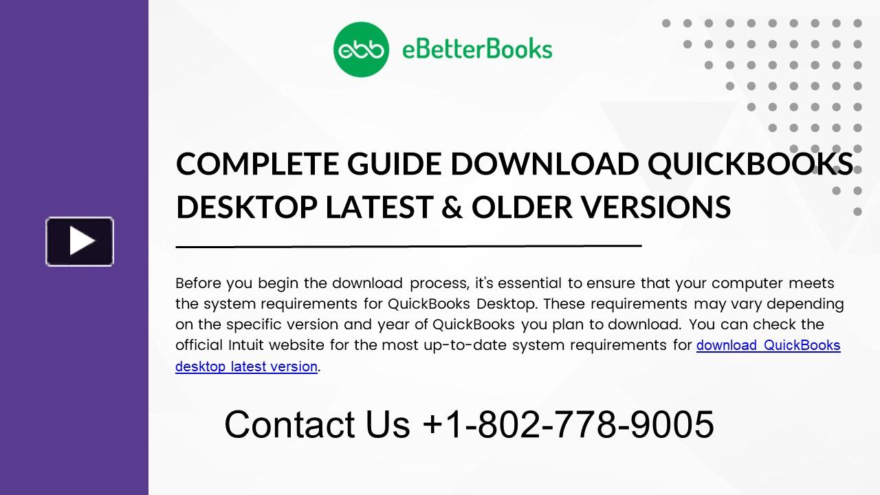 How to QuickBooks Desktop Download presentation | free to download