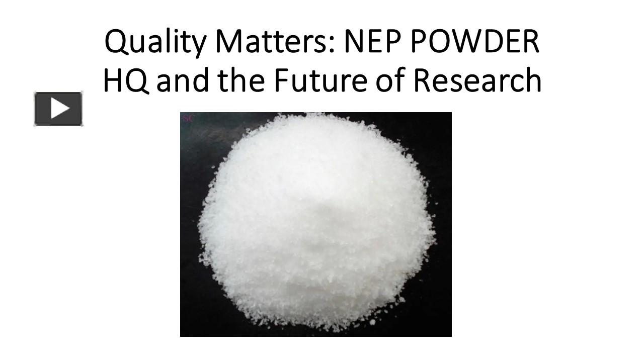PPT – Quality Matters NEP POWDER HQ and the Future of Research ...
