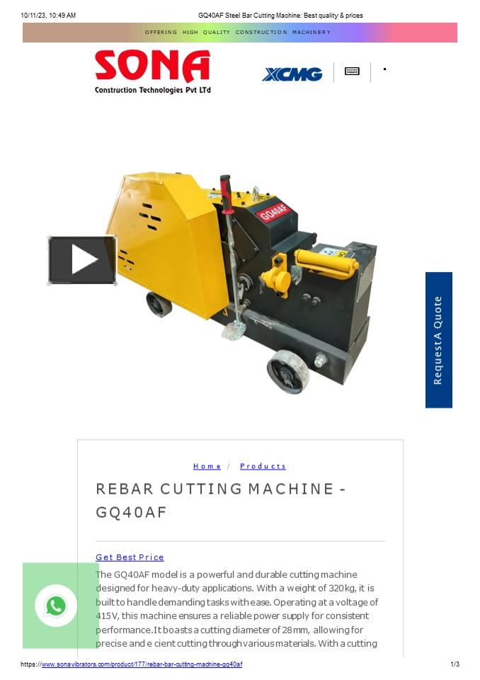 PPT – GQ40AF Bar Cutting Machine price in India: Best Quality ...