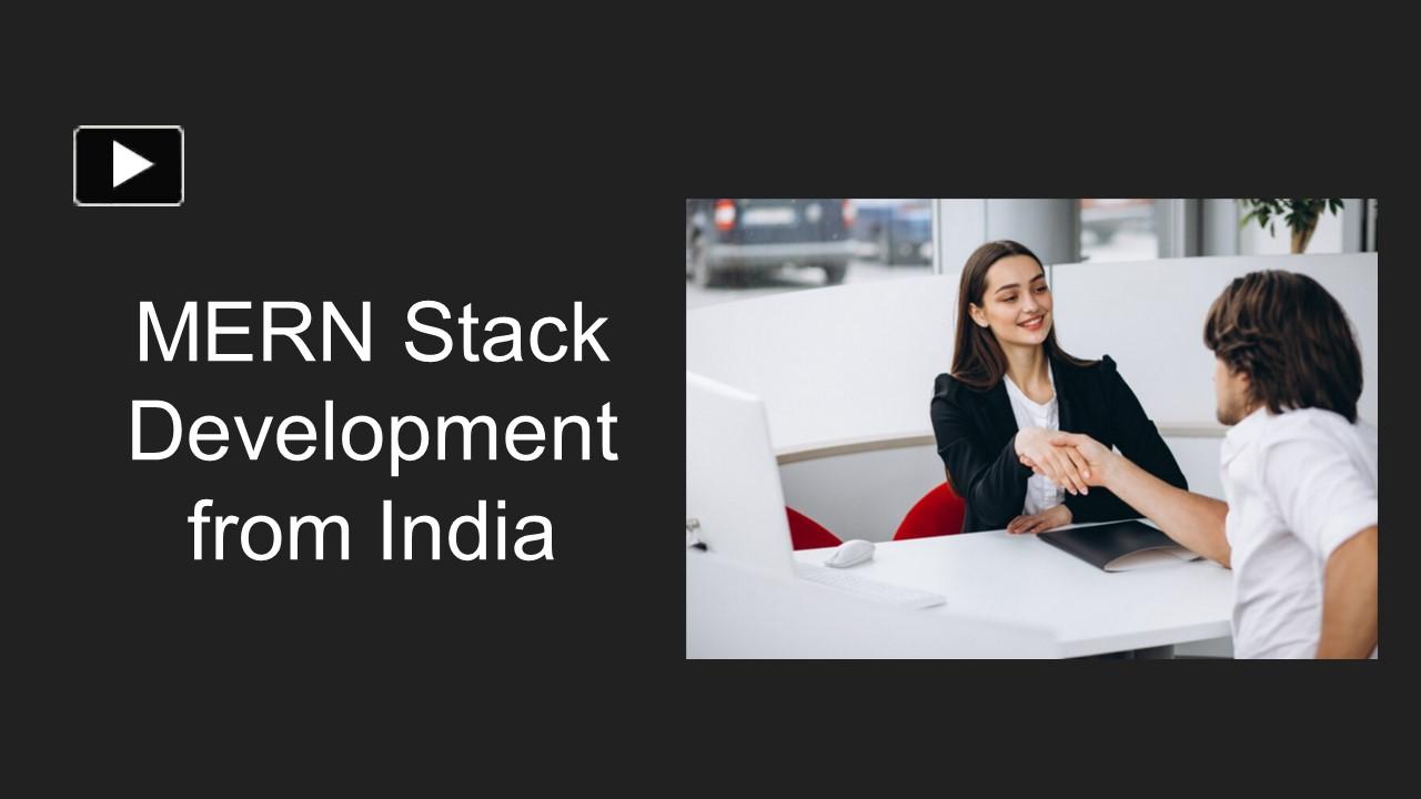 MERN Stack Development from India presentation | free to download
