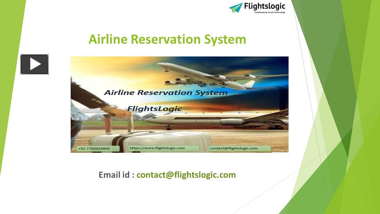 Airline Reservation System presentation | free to download