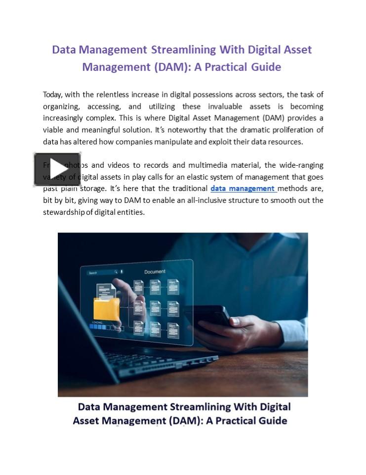 Data Management Streamlining with Digital Asset Management (DAM): A ...