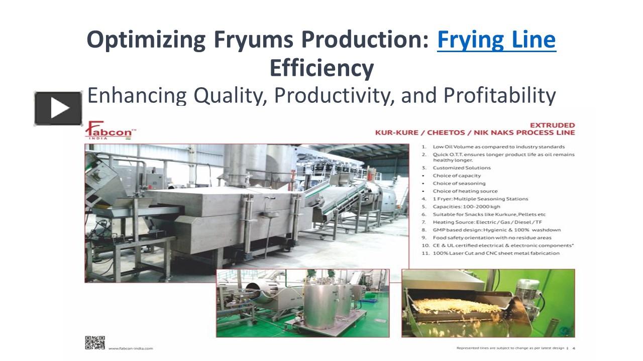 PPT – Fryums Frying Line PowerPoint presentation | free to download ...