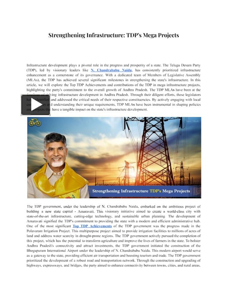 PPT – Strengthening Infrastructure: TDP's Mega Projects PowerPoint ...