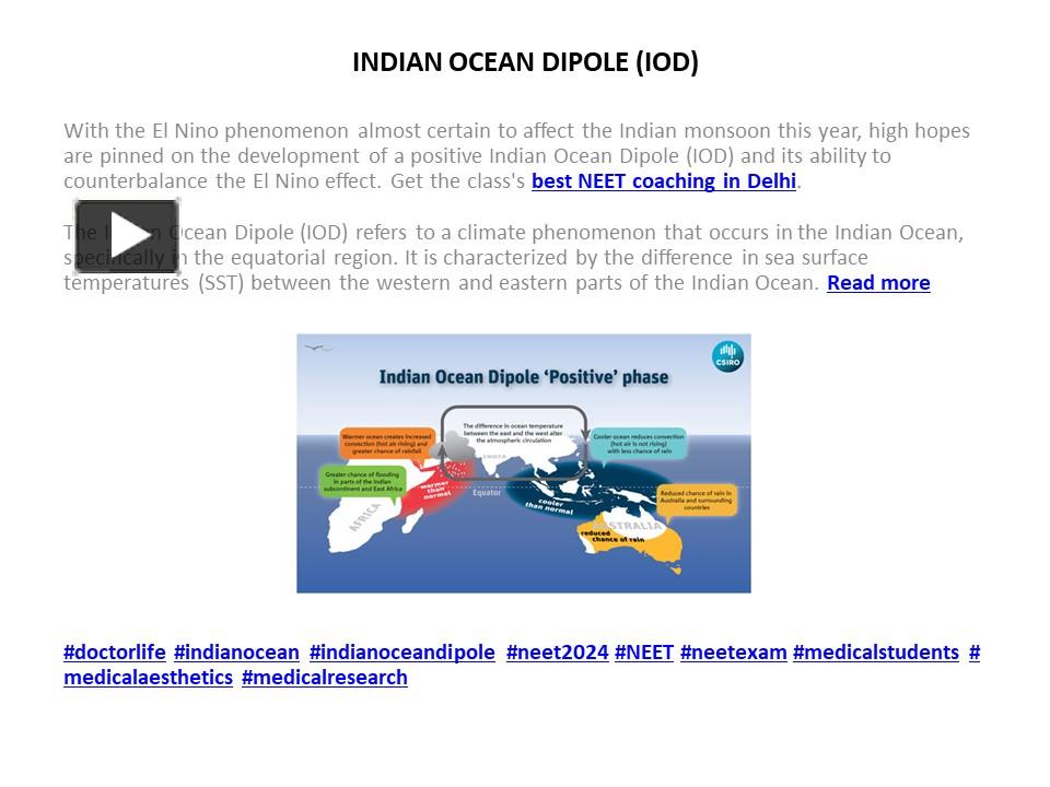 INDIAN OCEAN DIPOLE (IOD) presentation | free to download