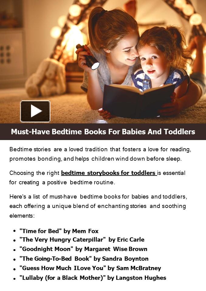PPT – Must-Have Bedtime Books For Babies And Toddlers PowerPoint ...