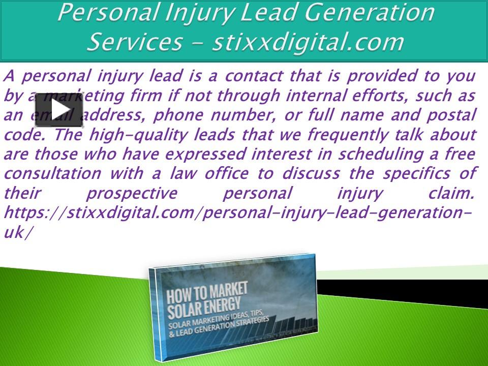 PPT – Personal Injury Lead Generation Services - stixxdigital.com ...