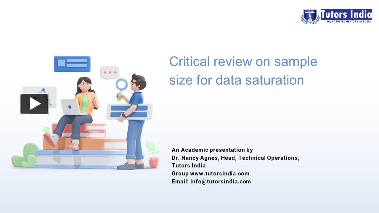 Sample sizes for saturation in qualitative research presentation | free ...