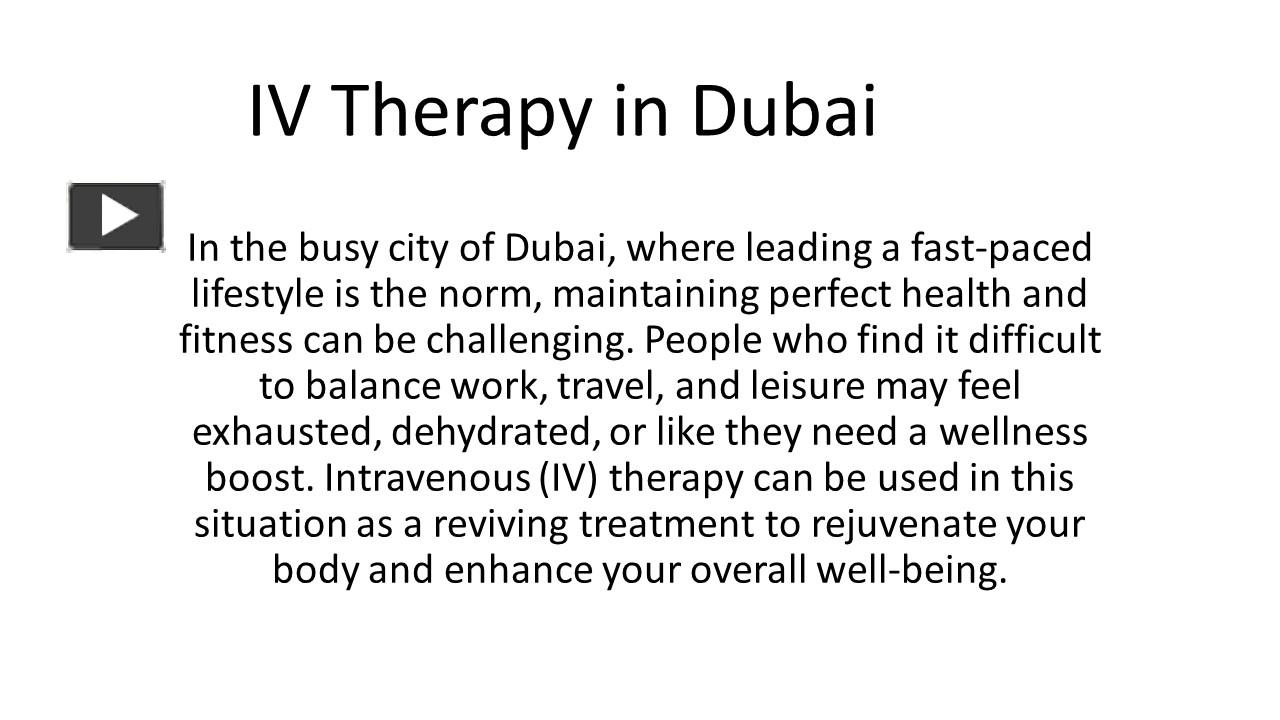 PPT – IV Therapy in Dubai (2) PowerPoint presentation | free to ...