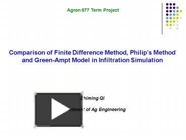PPT – Comparison of Finite Difference Method, Philips Method and ...