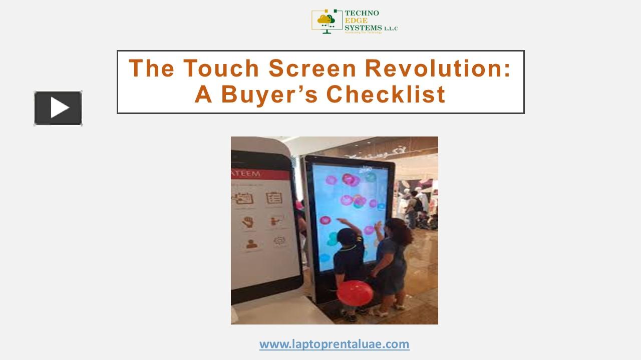 PPT – The Touch Screen Revolution: A Buyer’s Checklist PowerPoint ...