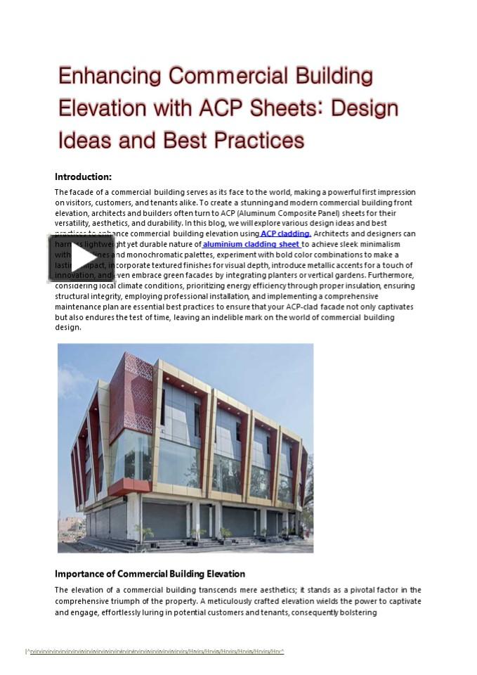 PPT – Enhancing Commercial Building Elevation with ACP Sheets: Design ...