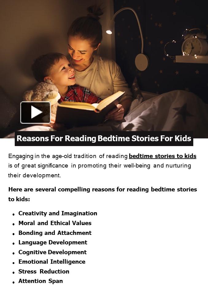 PPT – Reasons For Reading Bedtime Stories For Kids PowerPoint ...