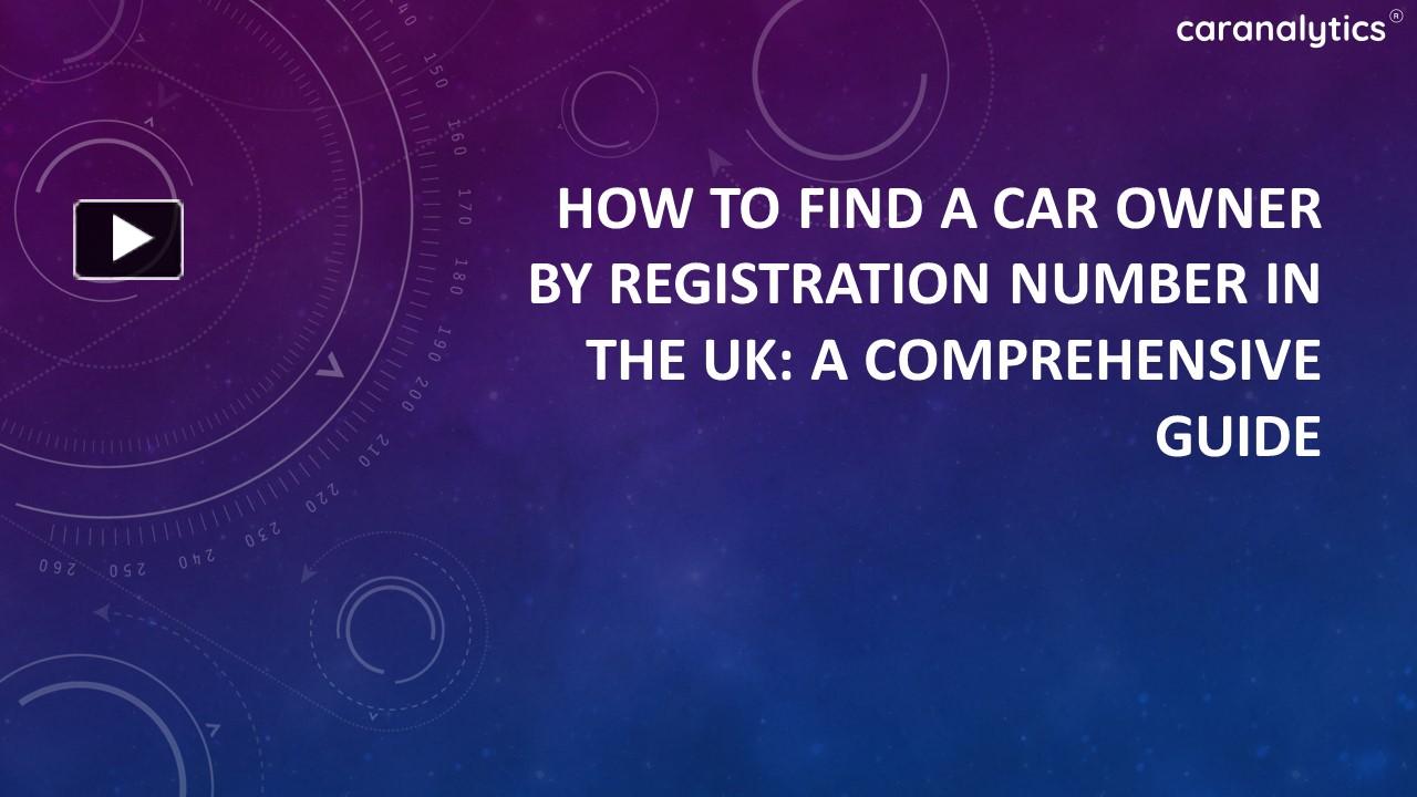 PPT – Find Vehicle Owner Lookup by Registration Number - Car Analytics ...