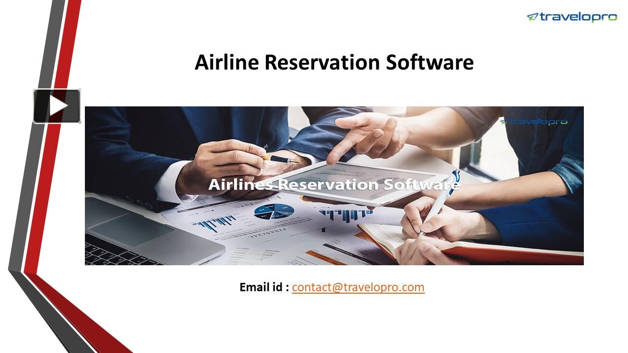 Airline Reservation Software presentation | free to download