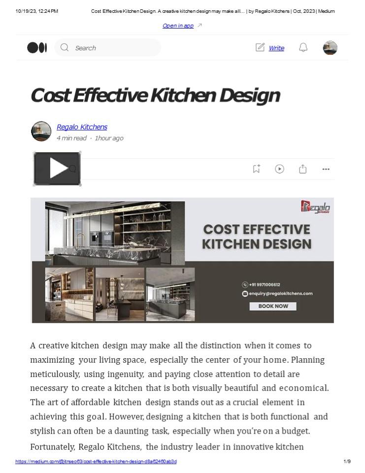 Cost Effective Kitchen Design (1) presentation | free to download