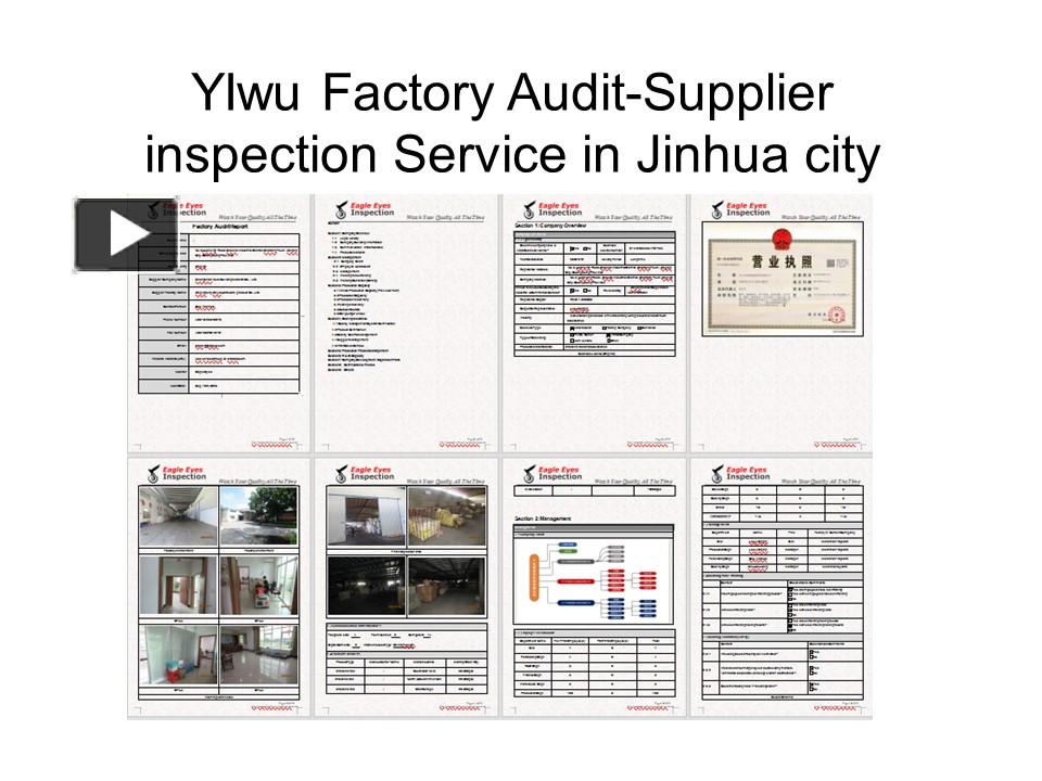 PPT – YIwu Factory Audit-Supplier inspection Service in Jinhua city by ...