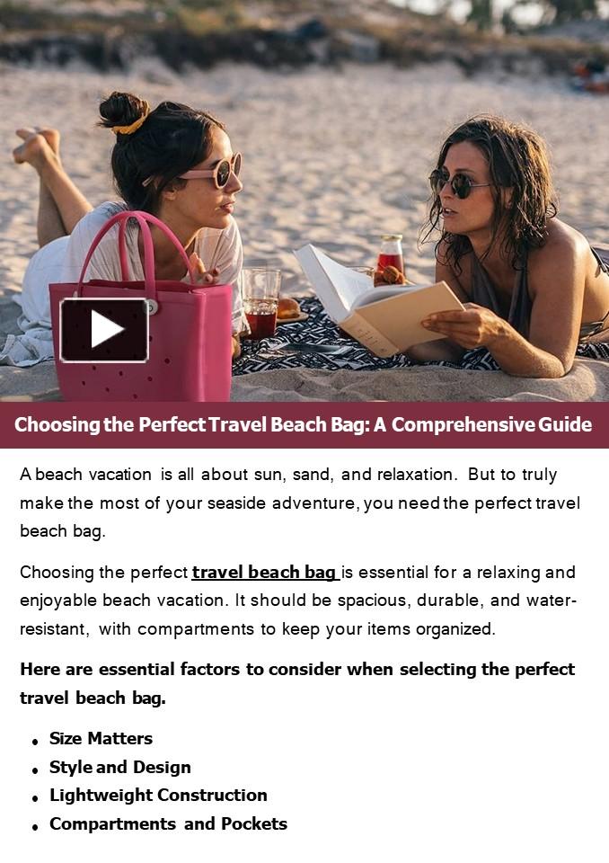 PPT – Choosing the Perfect Travel Beach Bag: A Comprehensive Guide ...
