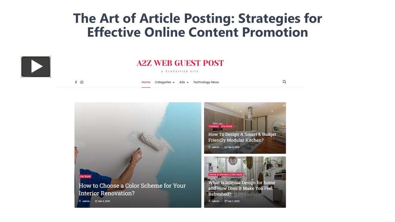 PPT – power of article posting PowerPoint presentation | free to ...
