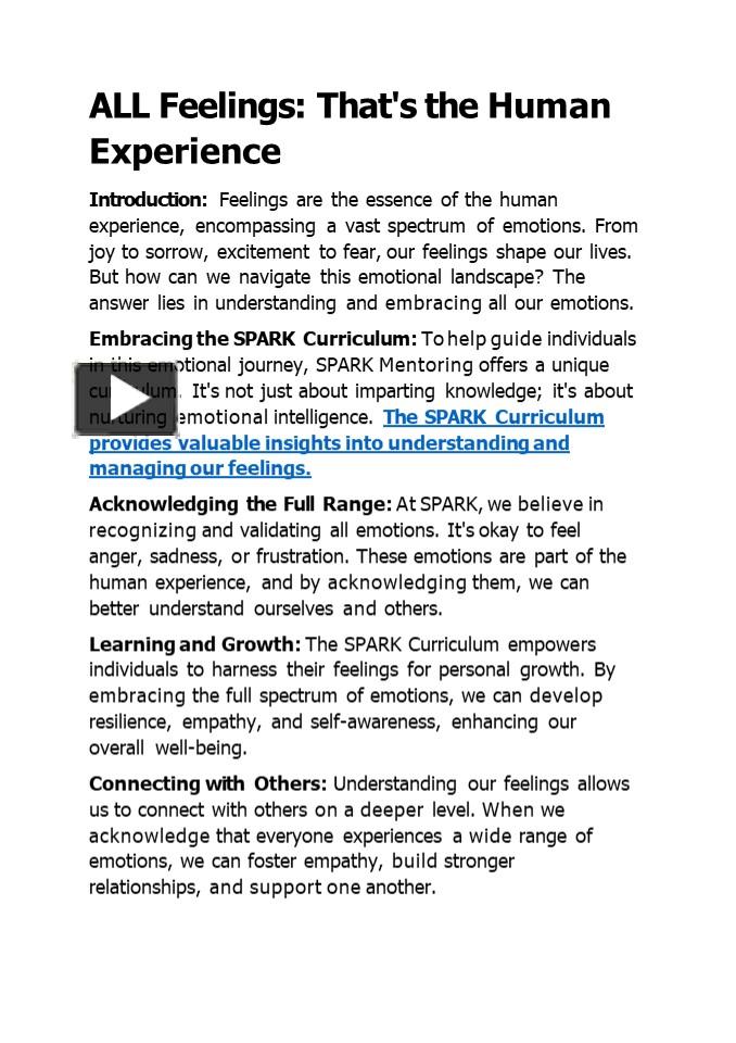 PPT – ALL Feelings: That's the Human Experience PowerPoint presentation ...