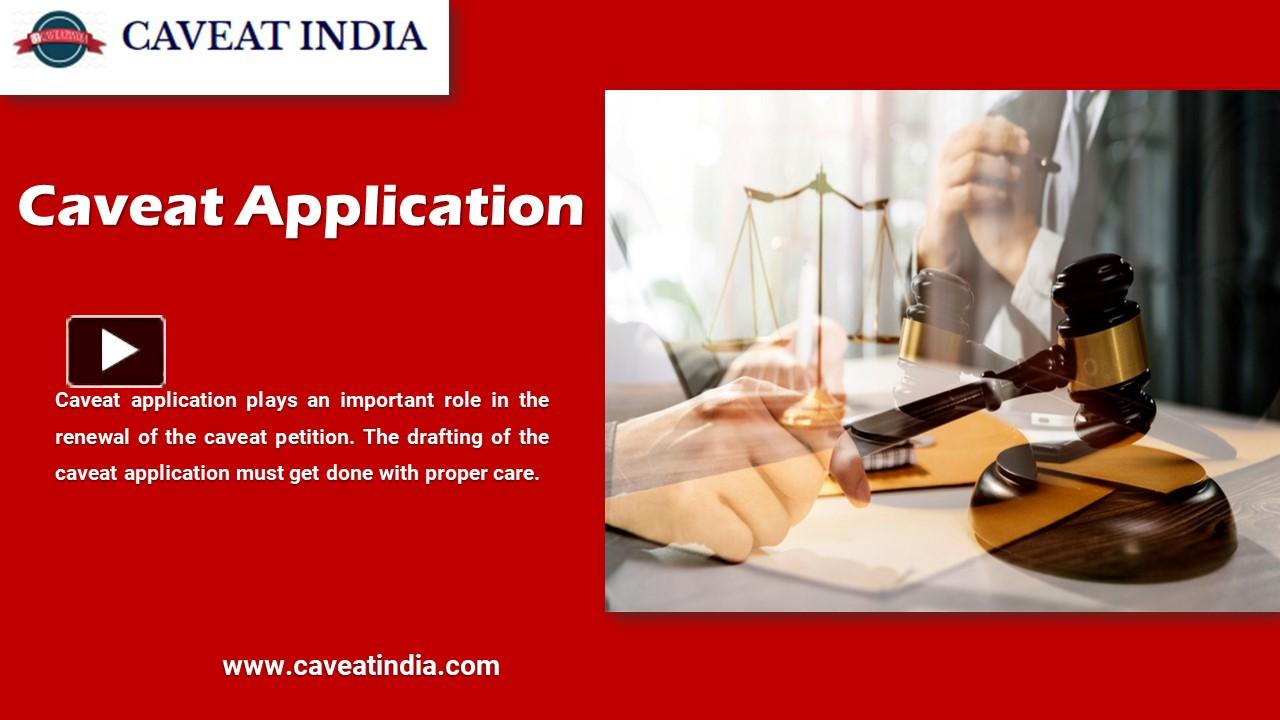 Caveat Application presentation | free to download