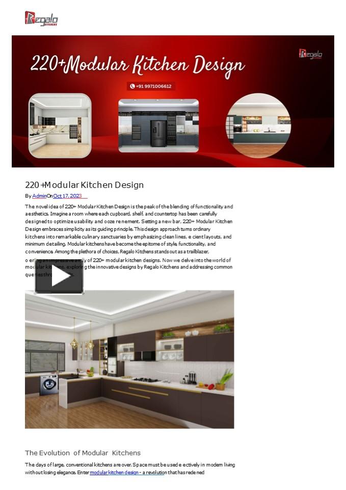 PPT – 220+Modular Kitchen Design PowerPoint presentation | free to ...