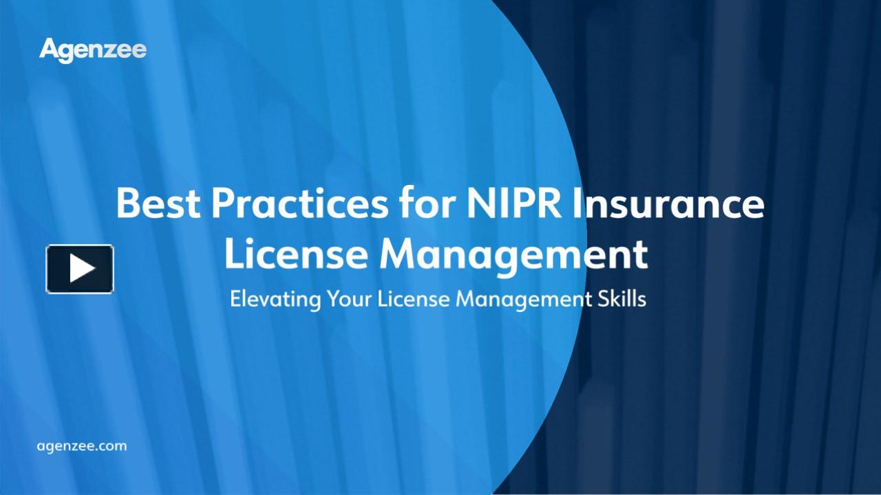PPT – Best Practices for NIPR Insurance License Management PowerPoint ...