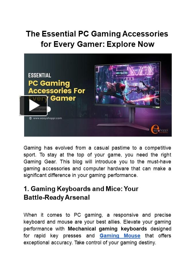 Essential PC Gaming Accessories for Gamers of All Levels presentation ...