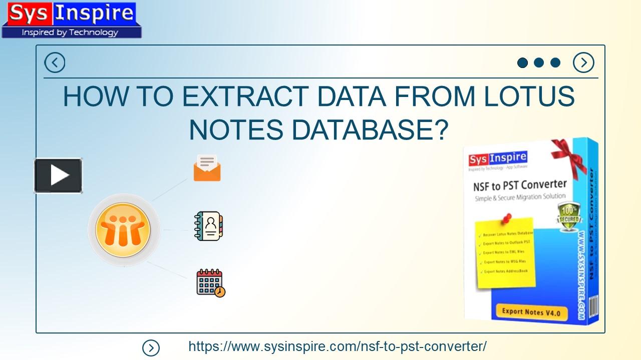 PPT – How to Extract Data from Lotus Notes Database? PowerPoint ...