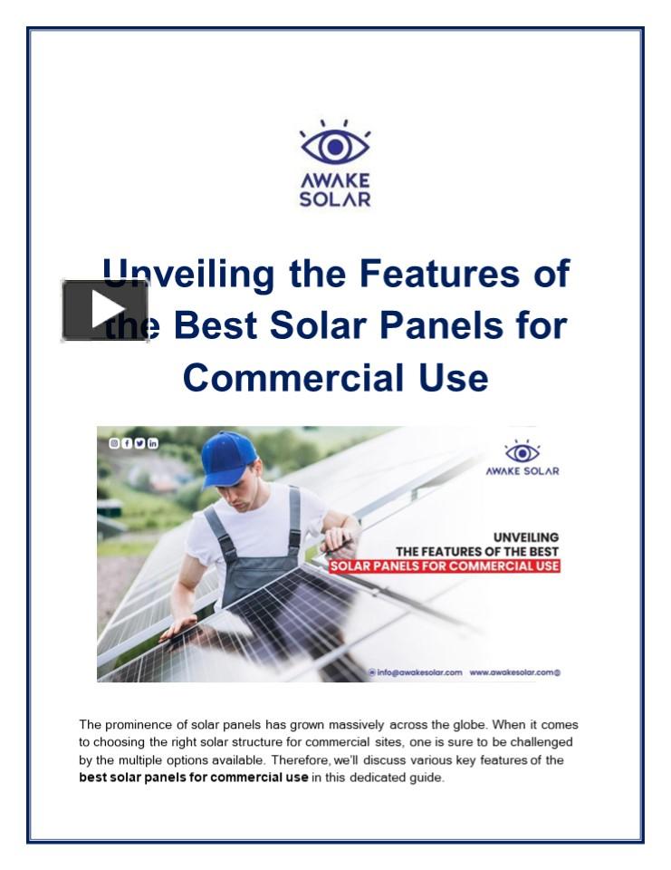 PPT – The Best Solar Panels for Commercial Use at Awake Solar ...