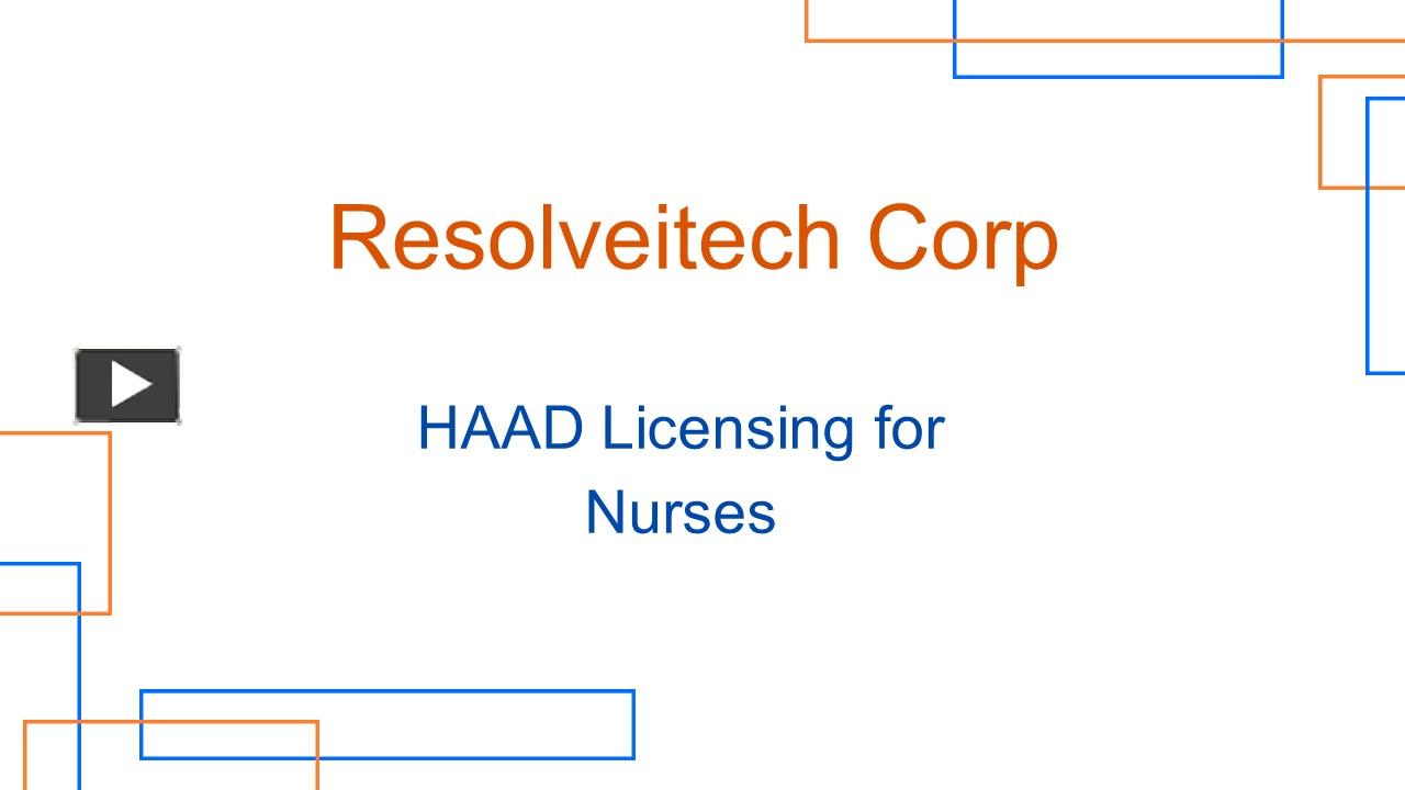 HAAD Licensing for Nurses presentation | free to download
