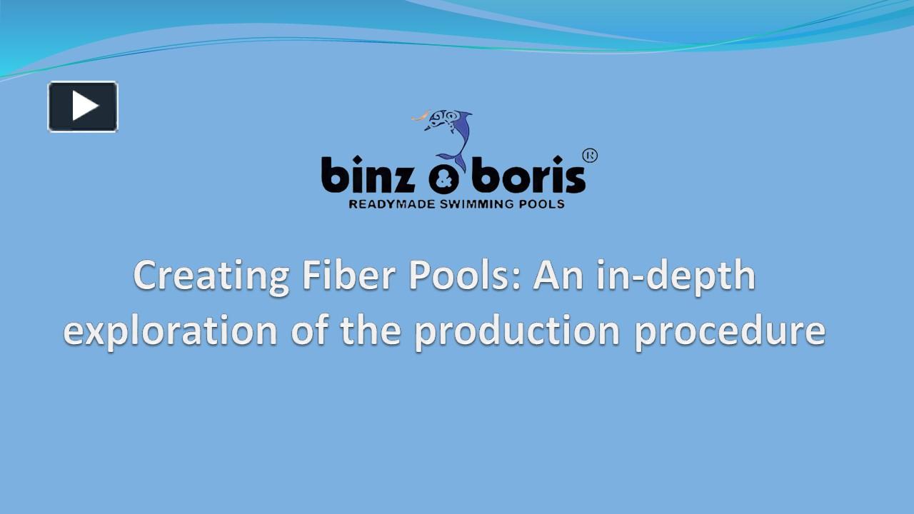 PPT – Creating Fiber Pools An in-depth exploration of the production ...