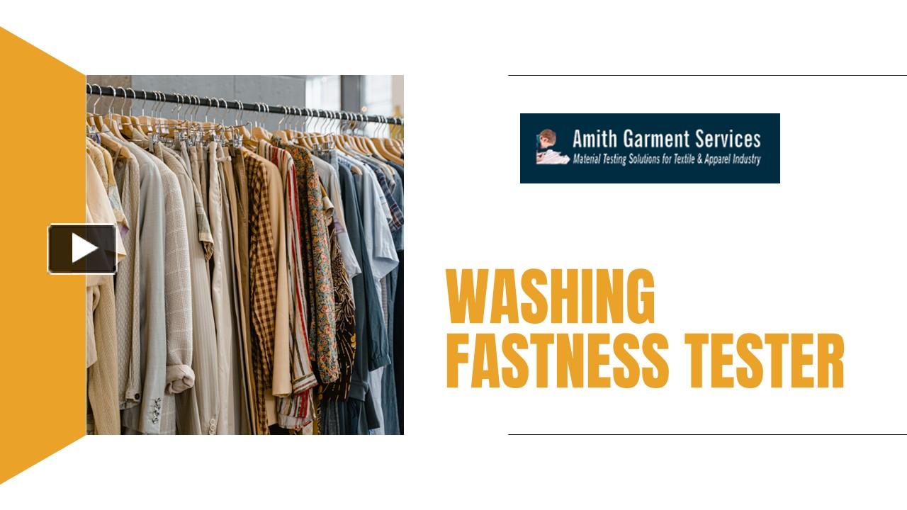 Washing Fastness Tester presentation | free to download