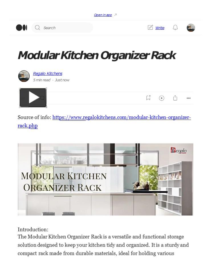 PPT – Modular Kitchen Organizer Rack PowerPoint presentation | free to ...