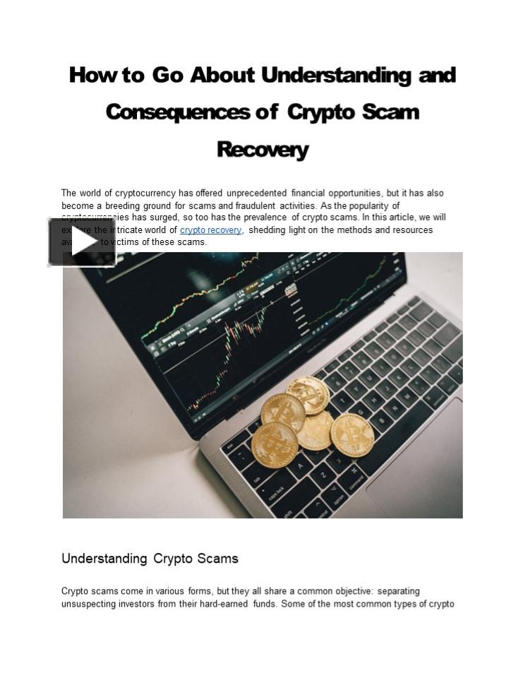 How to Go About Understanding and Consequences of Crypto Scam Recovery ...