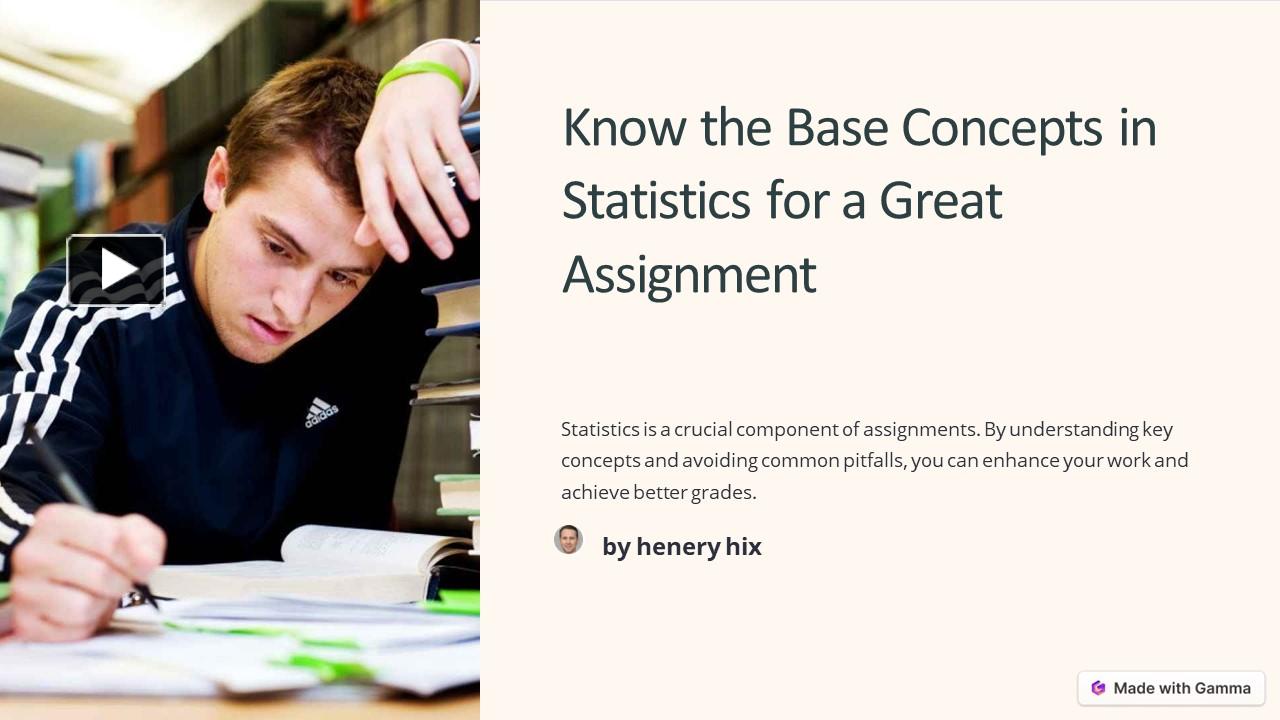 PPT – Know the Base Concepts in Statistics for a Great Assignment ...