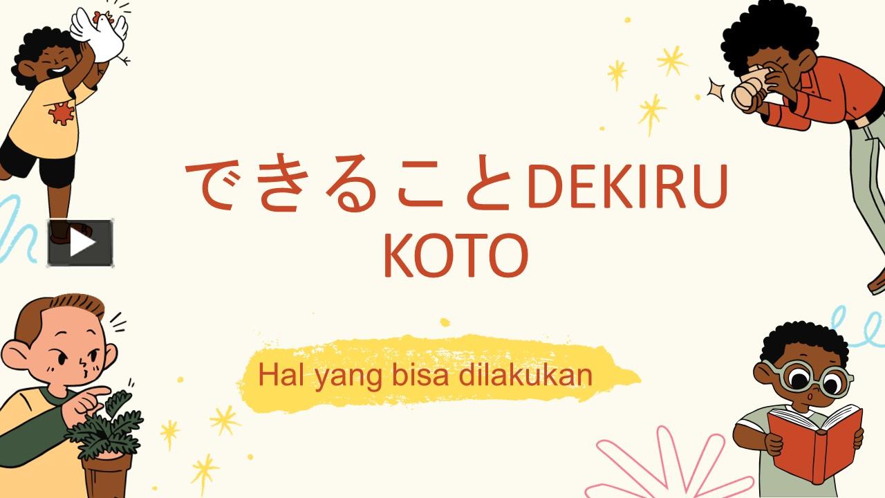 Dekiru Koto (1) presentation | free to download