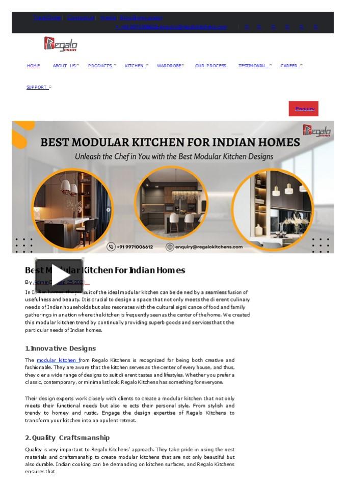 PPT – Best Modular Kitchen For Indian Homes (1) PowerPoint presentation ...