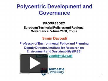 Polycentric Development and Governance presentation | free to view