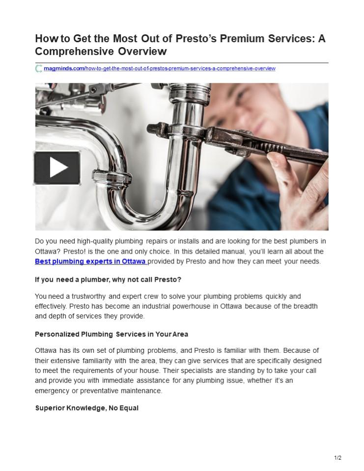 How to Get the Most Out of Presto's Premium Services: A Comprehensive ...