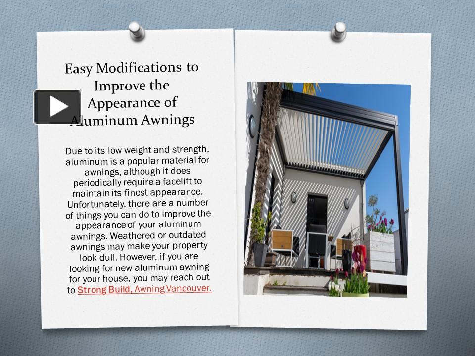 PPT – Easy Modifications to Improve the Appearance of Aluminum Awnings ...