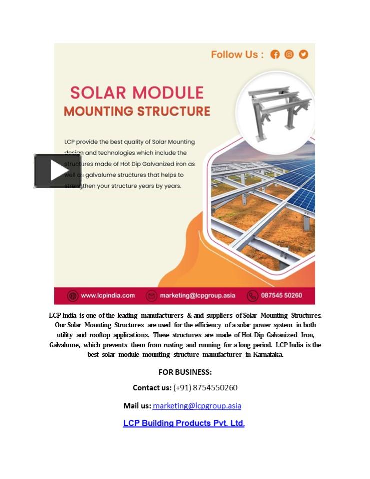 PPT – Solar Purlin Supplier in Karnataka PowerPoint presentation | free ...