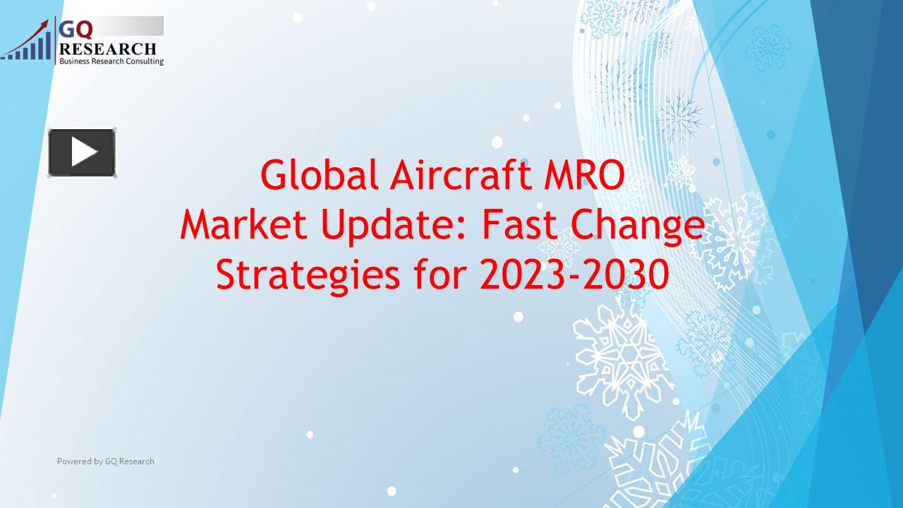Global Aircraft MRO Market presentation | free to download