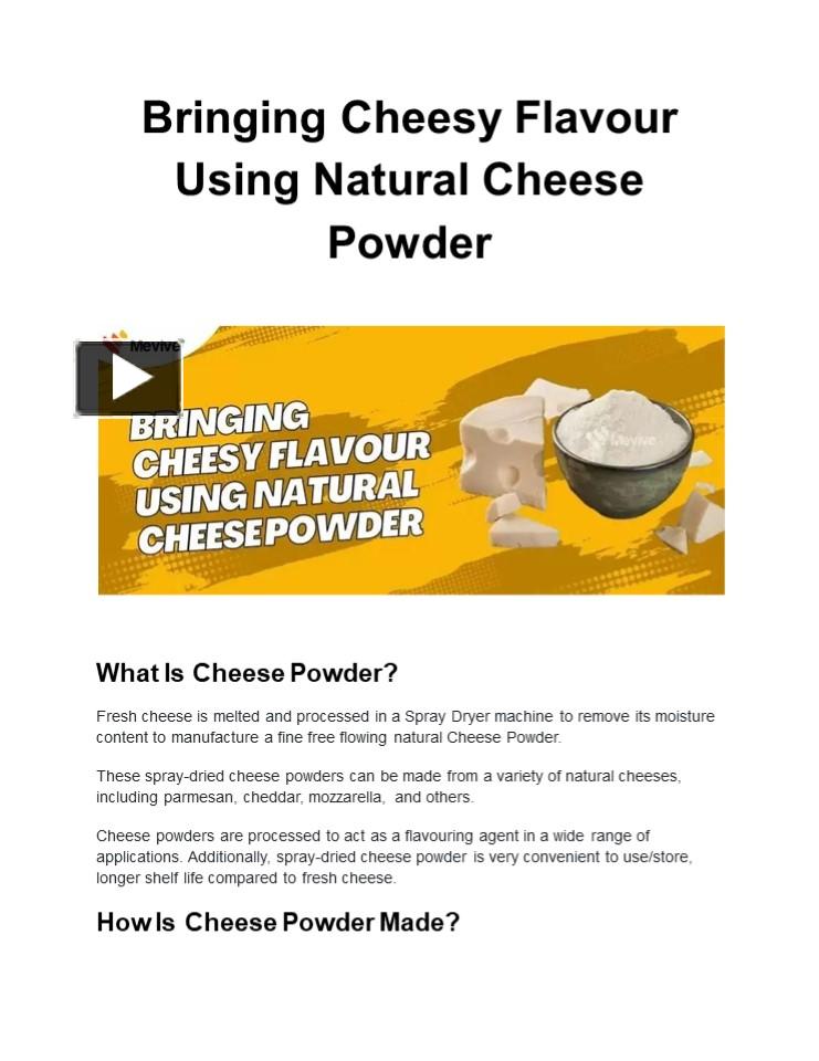 PPT – Natural Cheese Powder PowerPoint presentation | free to download ...