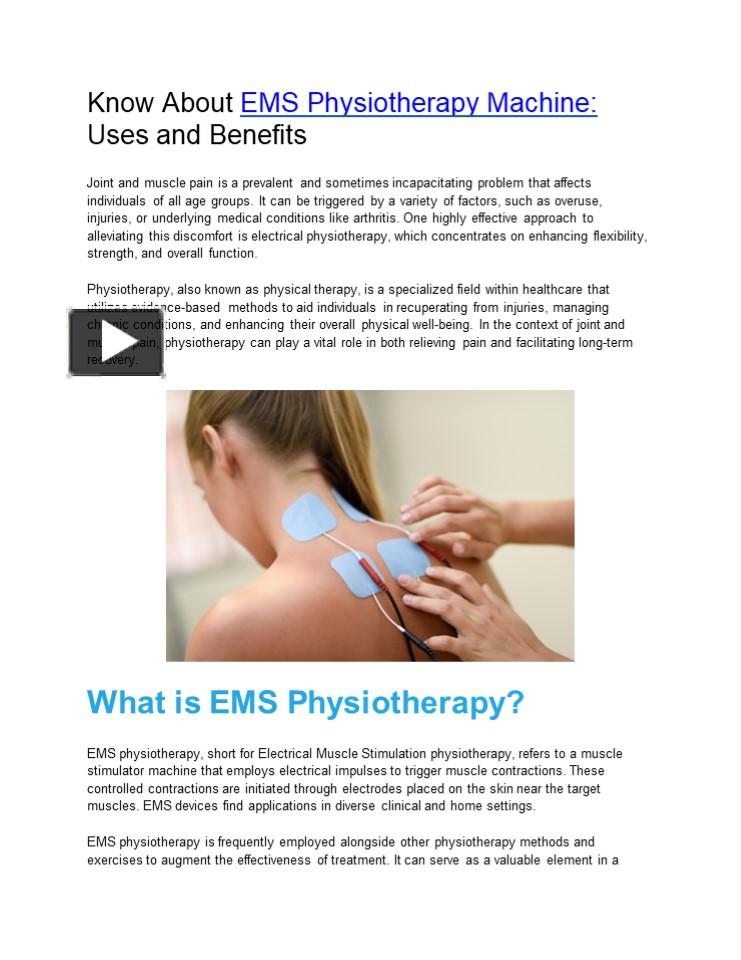 PPT – EMS Physiotherapy - Muscle Stimulator Machine Uses & Benefits ...