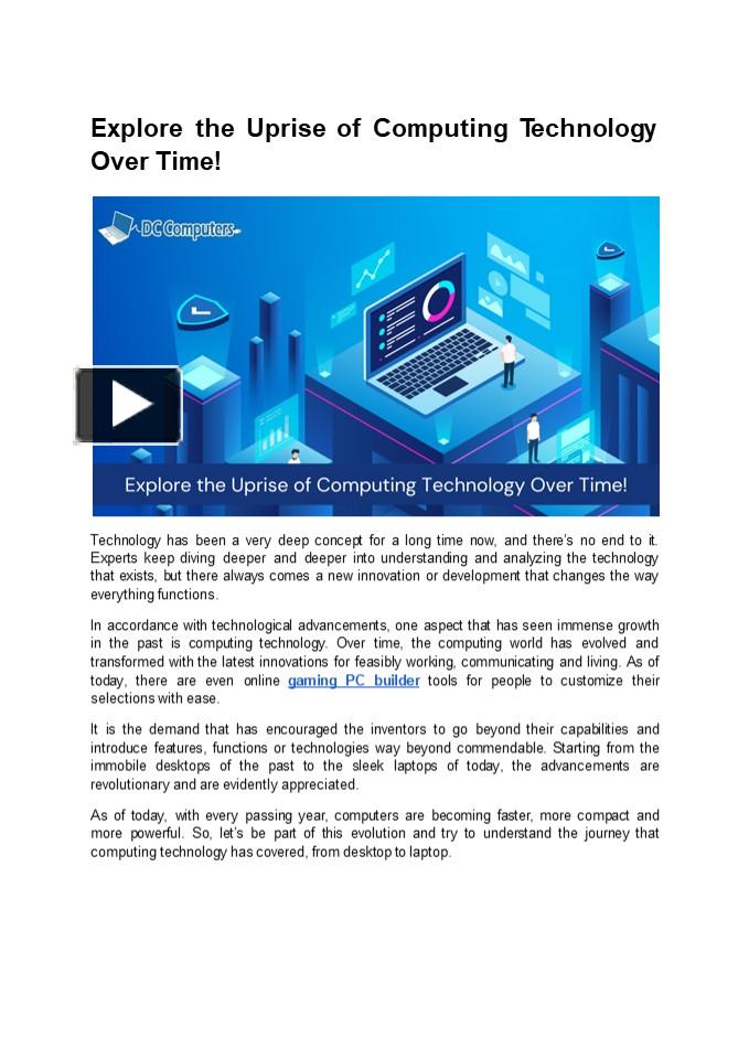 PPT – Explore the Uprise of Computing Technology Over Time! PowerPoint ...