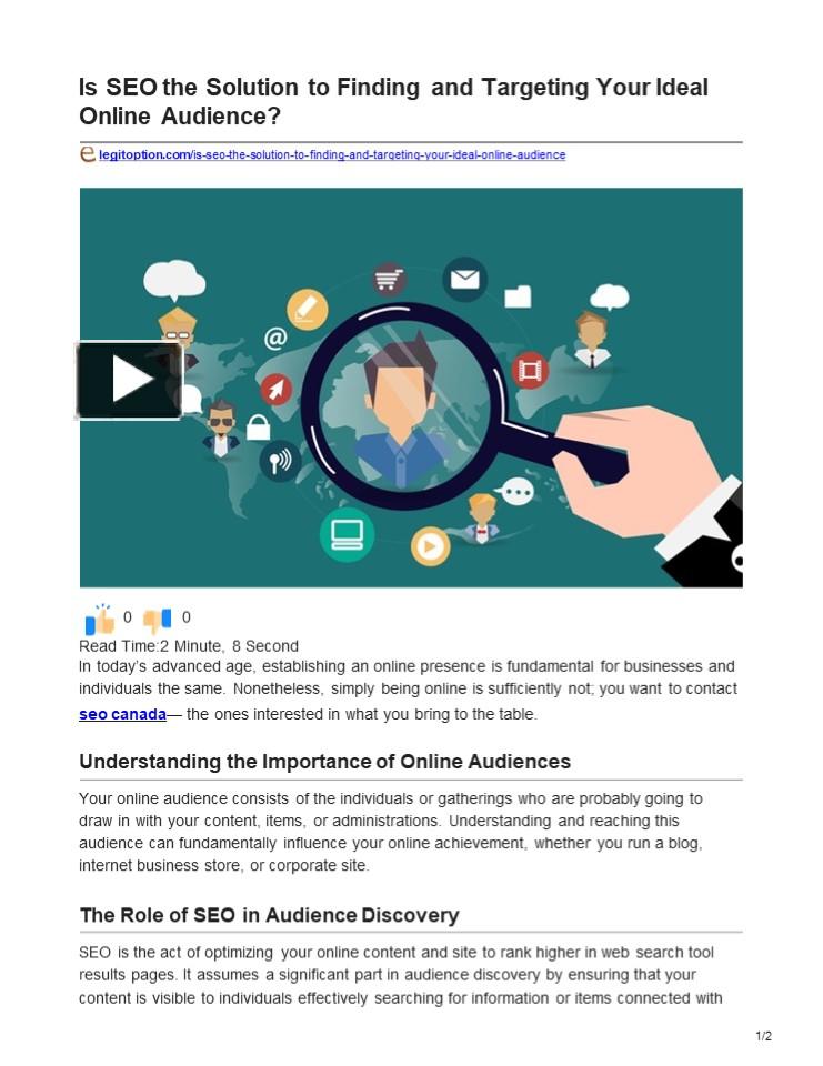 PPT – SEO the Solution to Finding and Targeting Your Ideal Online ...