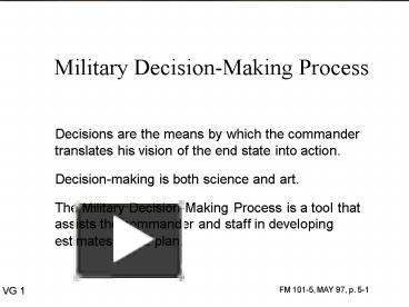 Military DecisionMaking Process presentation | free to view