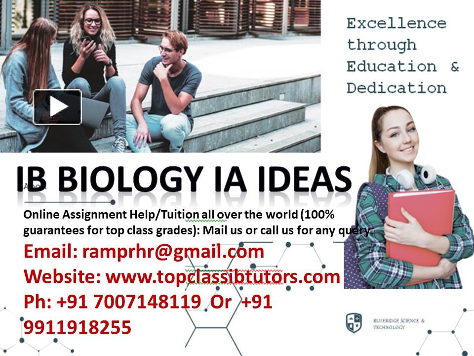 PPT – ib biology ia writing help PowerPoint presentation | free to ...